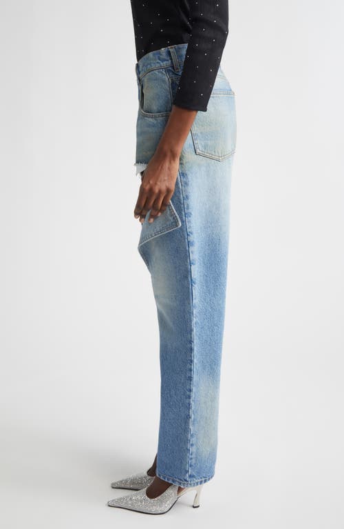 AREA Thigh Slash Straight Leg Jeans